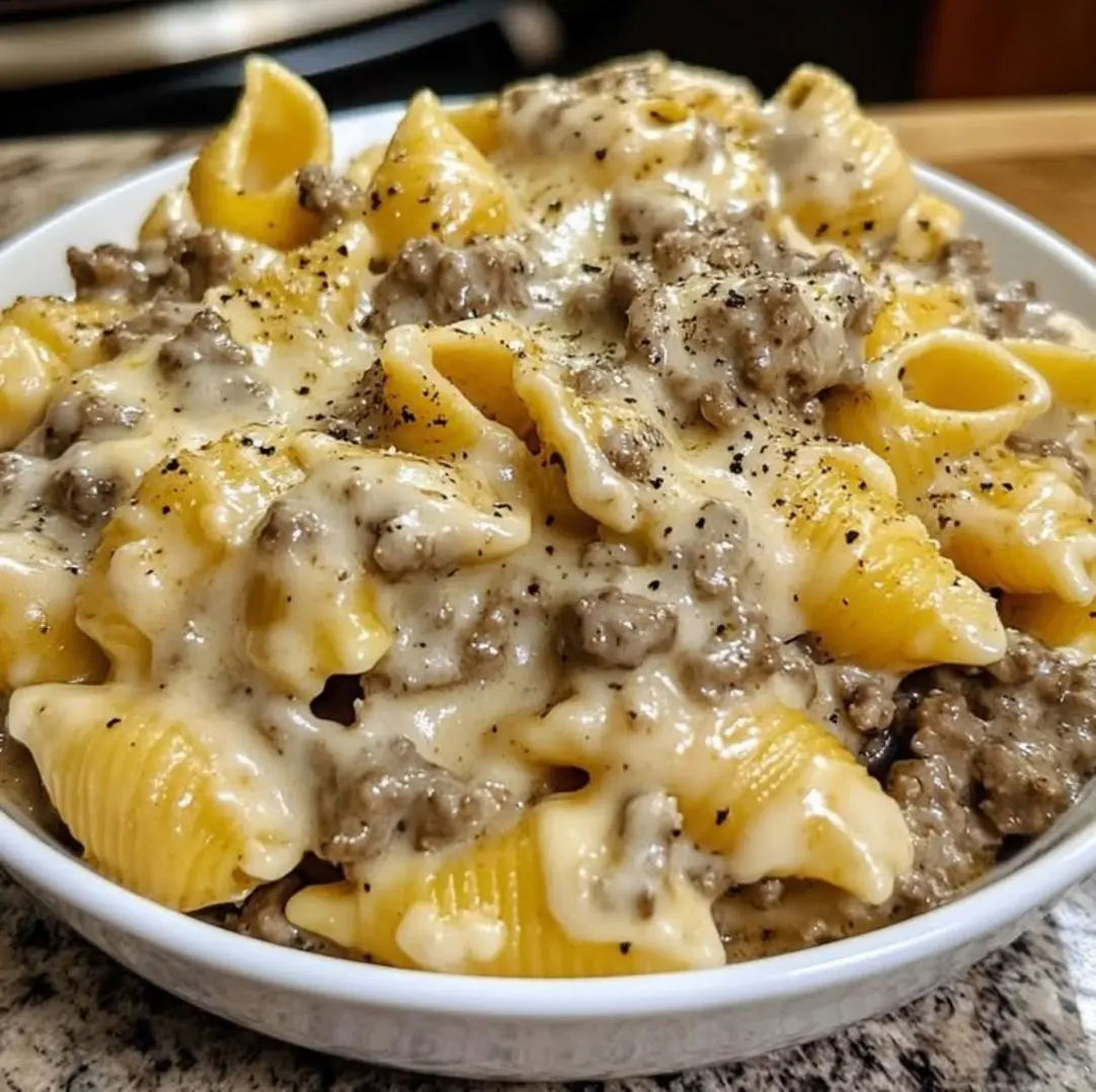 Crockpot Cheesy Ranch Beef Pasta Shells: 5 Easy Steps😋‣ 2025